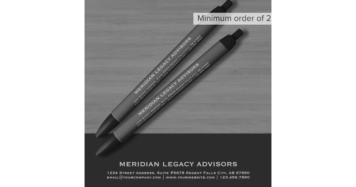 Custom Gray Promotional Pen | Zazzle