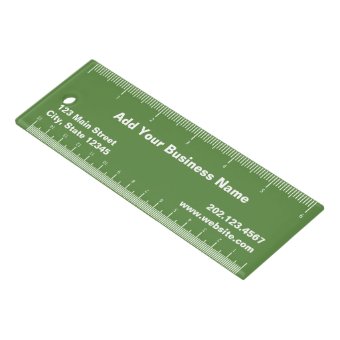 Custom Green Business Card-style Ruler | Zazzle