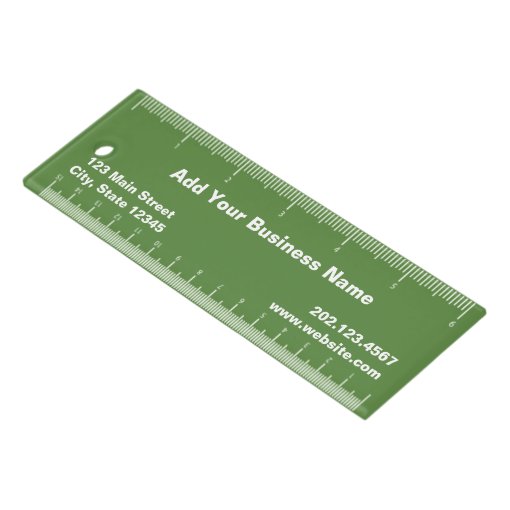 Custom Green Business Card-style Ruler | Zazzle