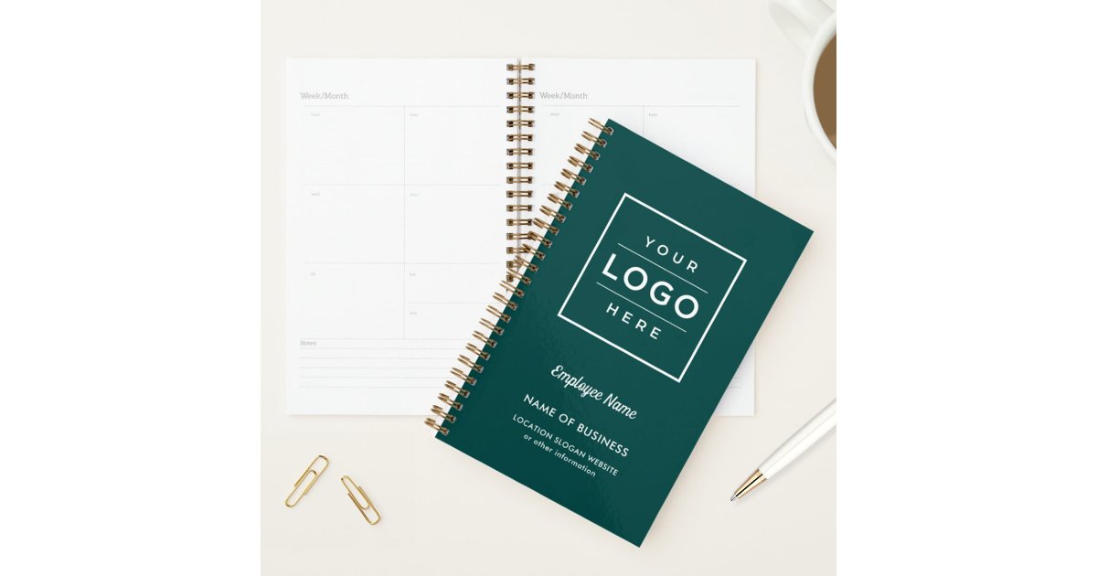 Custom Green Business Logo and Employee Name Planner | Zazzle