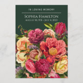 Custom Green Floral Funeral Memorial Program | Zazzle