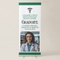 Custom Green Medical School Photo Graduation Party Retractable Banner ...