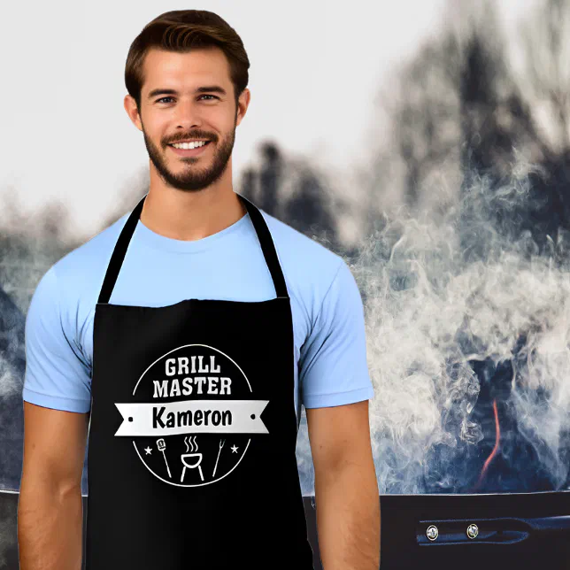 Custom Grill Master (with your name) Apron | Zazzle