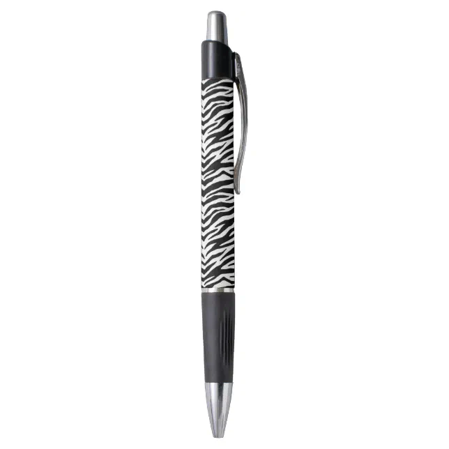Custom Grip Ink Pen-Emmy-Zebra Print Pen | Zazzle