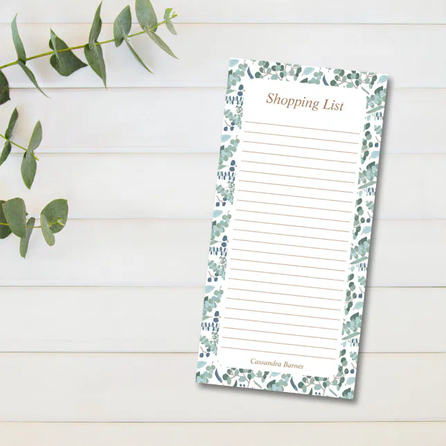 Custom Grocery Shopping List Magnetic Notepad | Zazzle