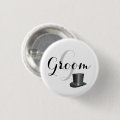 Custom Groom Wedding Pin back Buttons Badges | Zazzle
