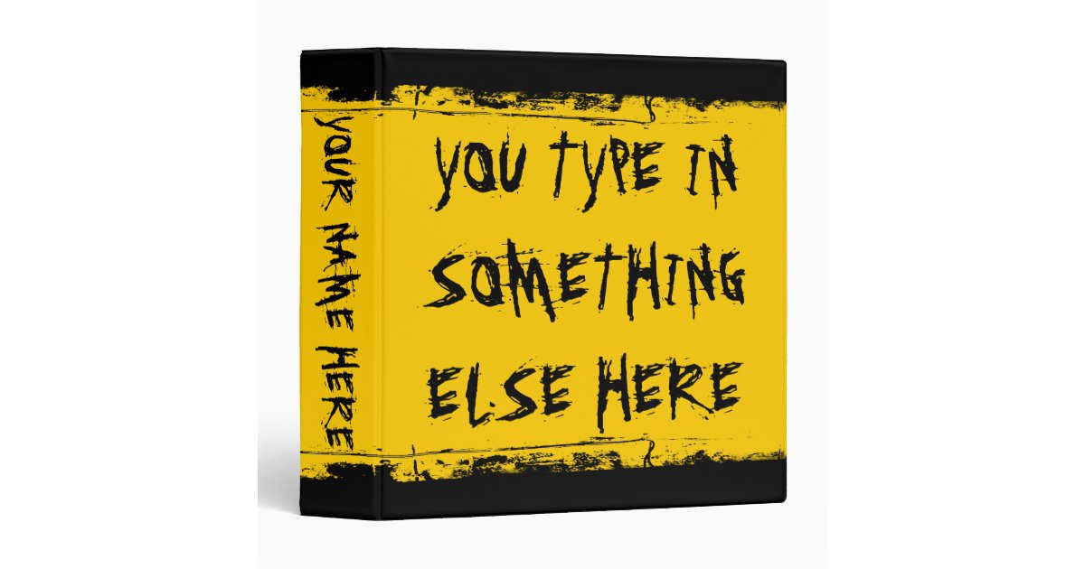 Custom Grunge School Bus Yellow Binder | Zazzle