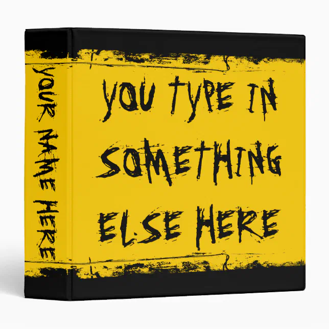 Custom Grunge School Bus Yellow Binder | Zazzle