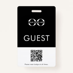 Custom Guest Badge Logo QR Code | Zazzle