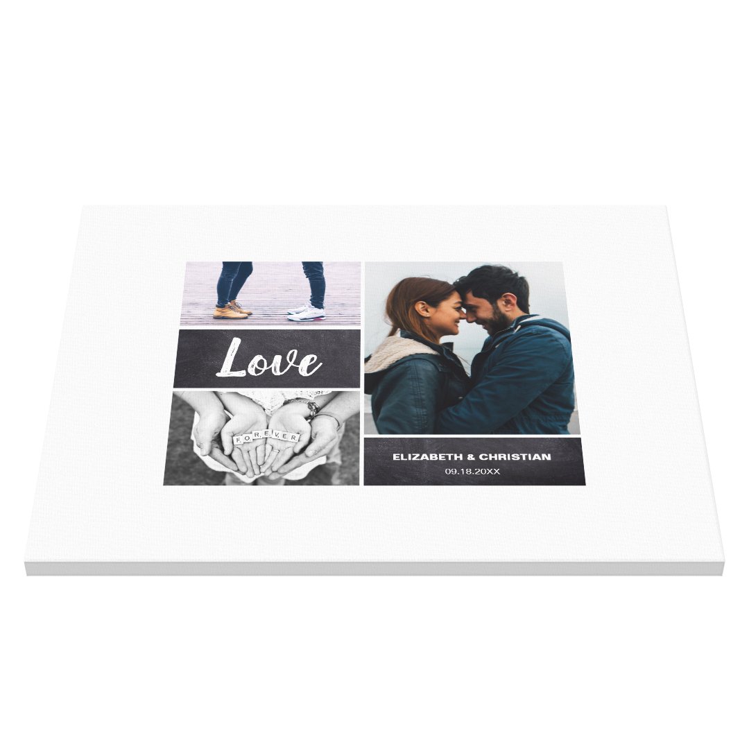 Custom Guest Signature Photo Collage Wedding Sign | Zazzle