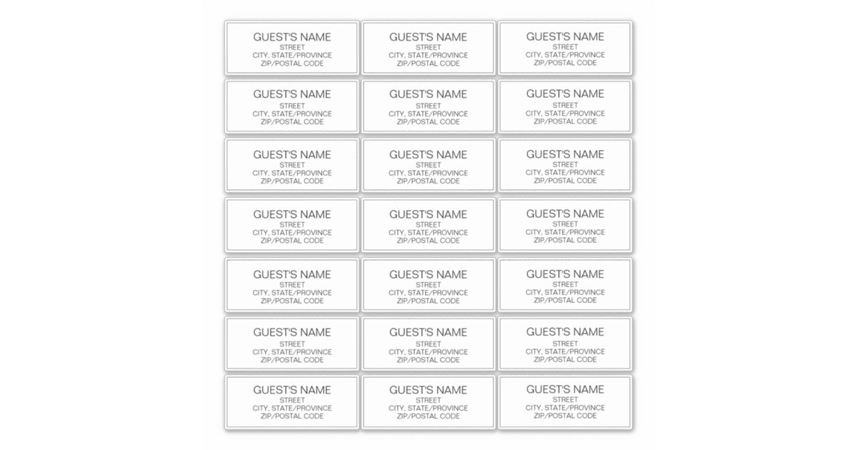 Custom Guests Address Labels Black And White | Zazzle