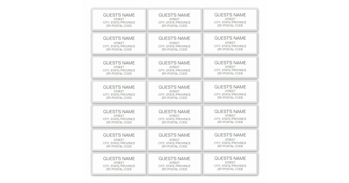 Custom Guests Address Labels Dark Green | Zazzle
