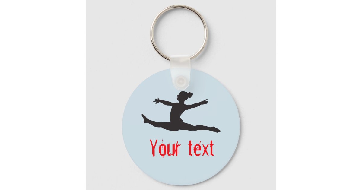 Custom Gymnastics Dance Cheer Keychains | Zazzle