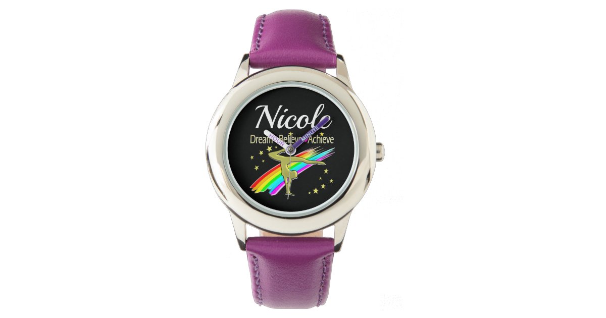 CUSTOM GYMNASTICS DREAMS COME TRUE DESIGN WATCH | Zazzle
