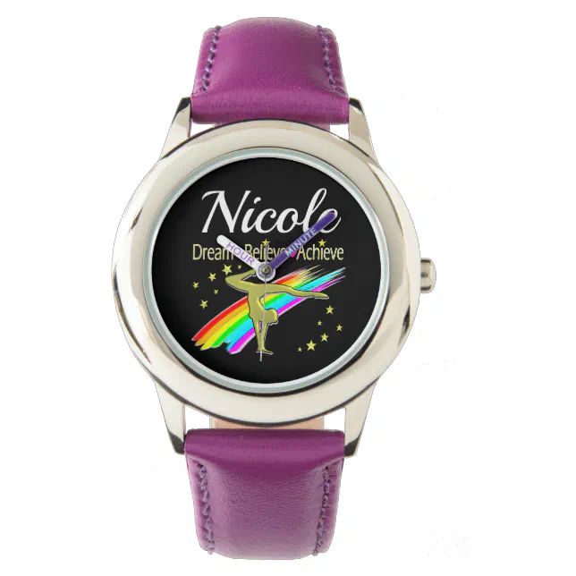 CUSTOM GYMNASTICS DREAMS COME TRUE DESIGN WATCH | Zazzle