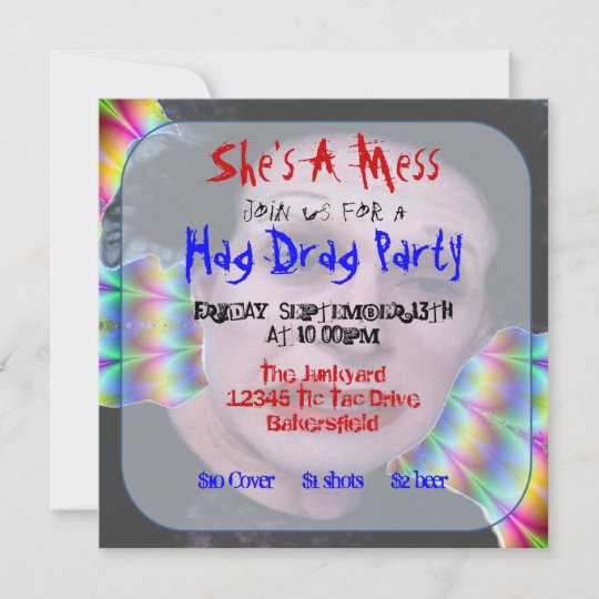 Custom Hag Drag Party Invitations | Zazzle.com