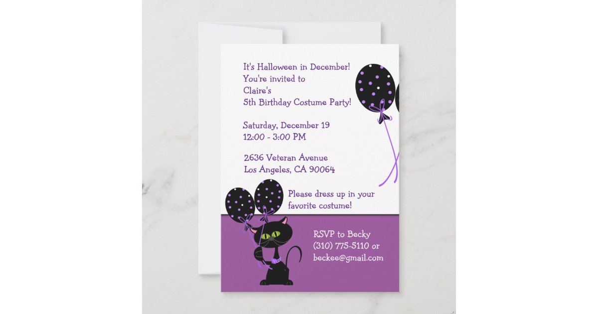 Custom Halloween Birthday Party Invitation | Zazzle