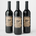 custom halloween party Apothecary potion bottle Wine Label | Zazzle