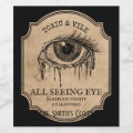 custom halloween party Apothecary potion eye Wine Label | Zazzle