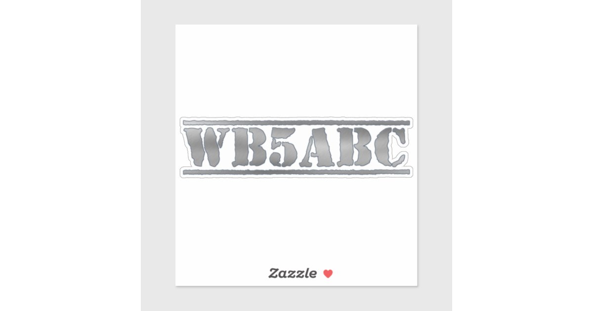 Custom Ham Call Sign Sticker | Zazzle
