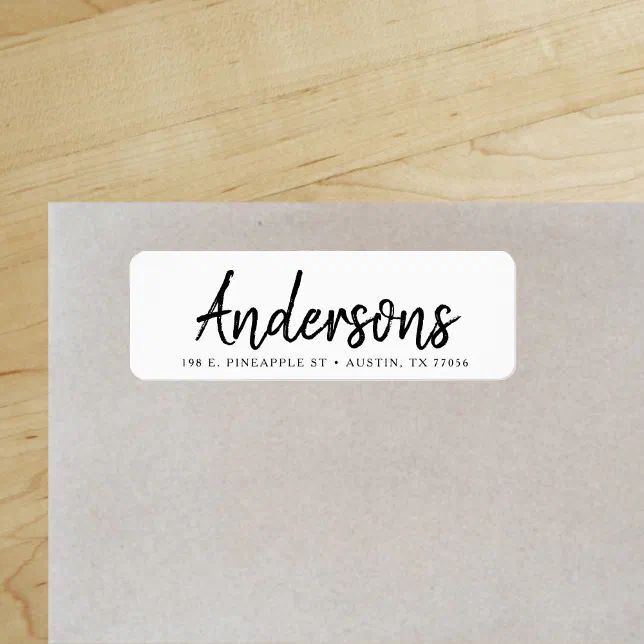 Custom Hand Lettered Family Return Address Label | Zazzle