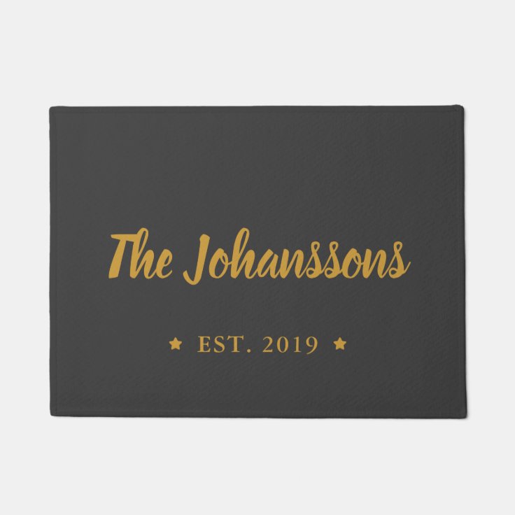 Custom Hand Scripted Family Name Personalized Doormat | Zazzle