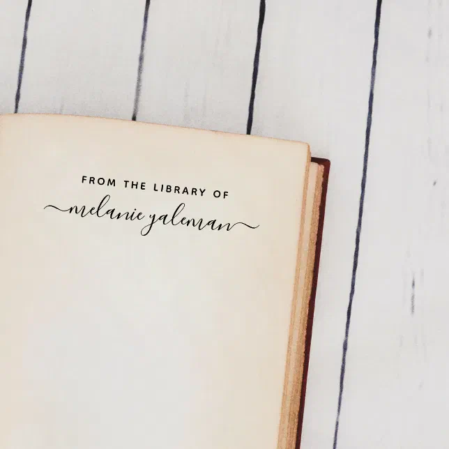 Custom Hand-written Name From The Library Of Self-inking Stamp | Zazzle