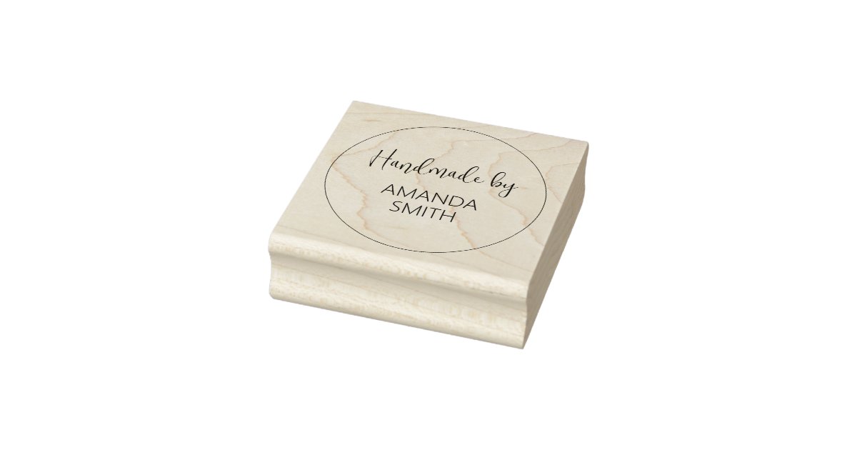 Custom Handmade By Rubber Stamp | Zazzle