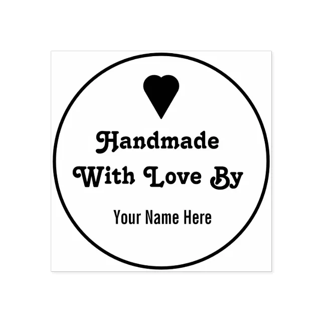Custom Handmade With Love By Rubber Stamp | Zazzle