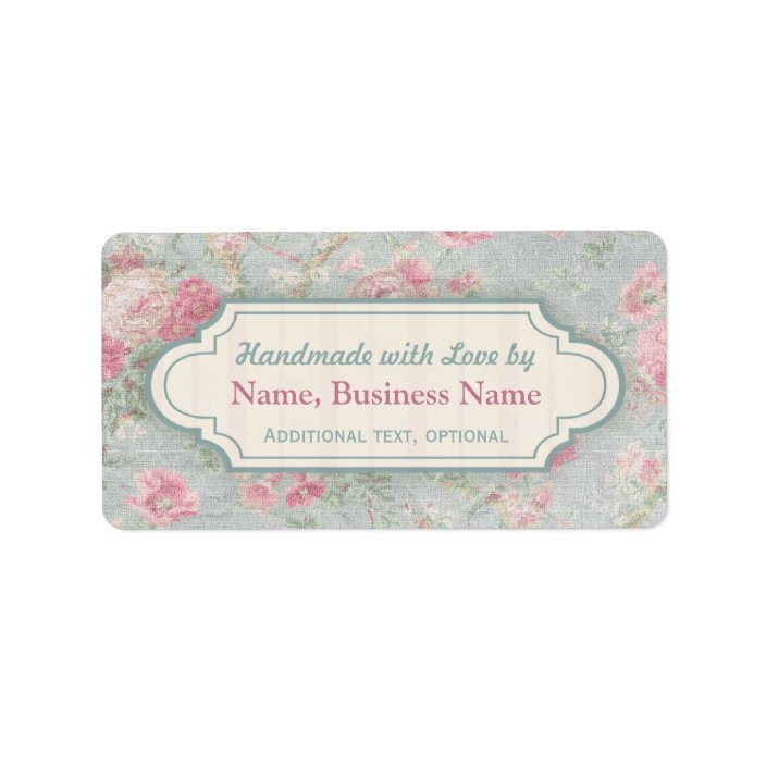 Custom Handmade with Love Labels Shabby Chic | Zazzle.com