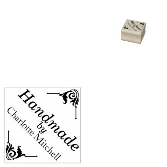 Custom Handmade with Personalized Name Rubber Stamp | Zazzle