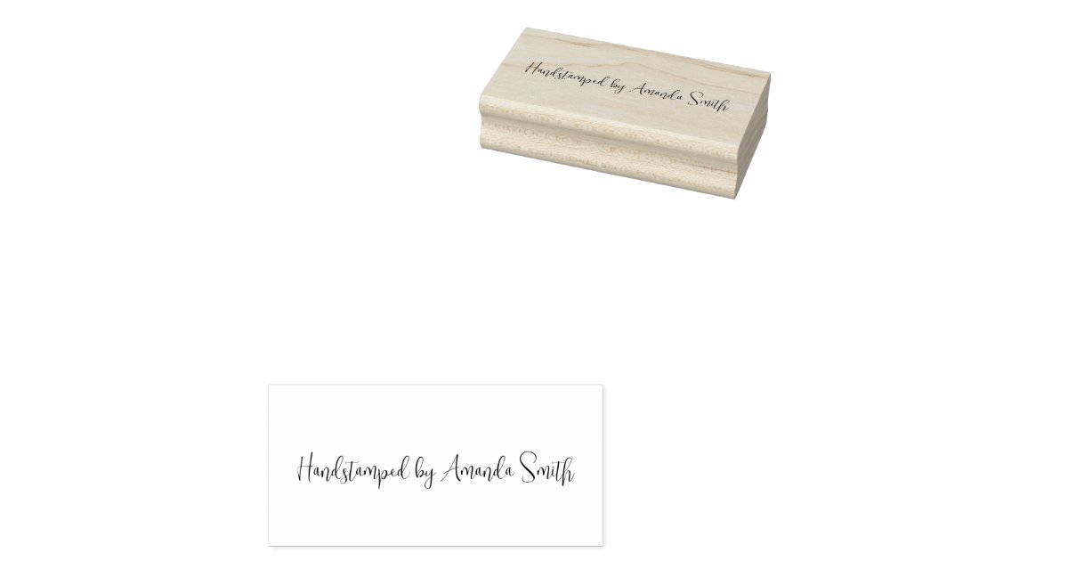 Custom Handstamped By Rubber Stamp | Zazzle