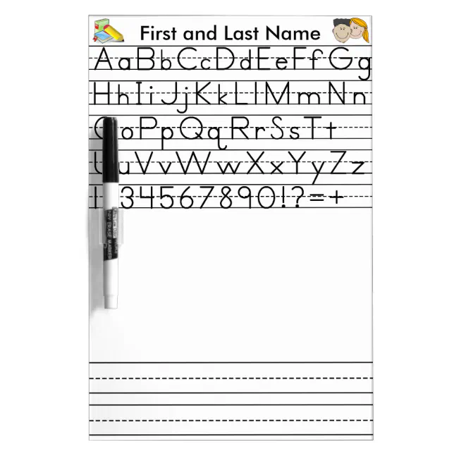 Custom Handwriting Board - Kindergarten Level | Zazzle