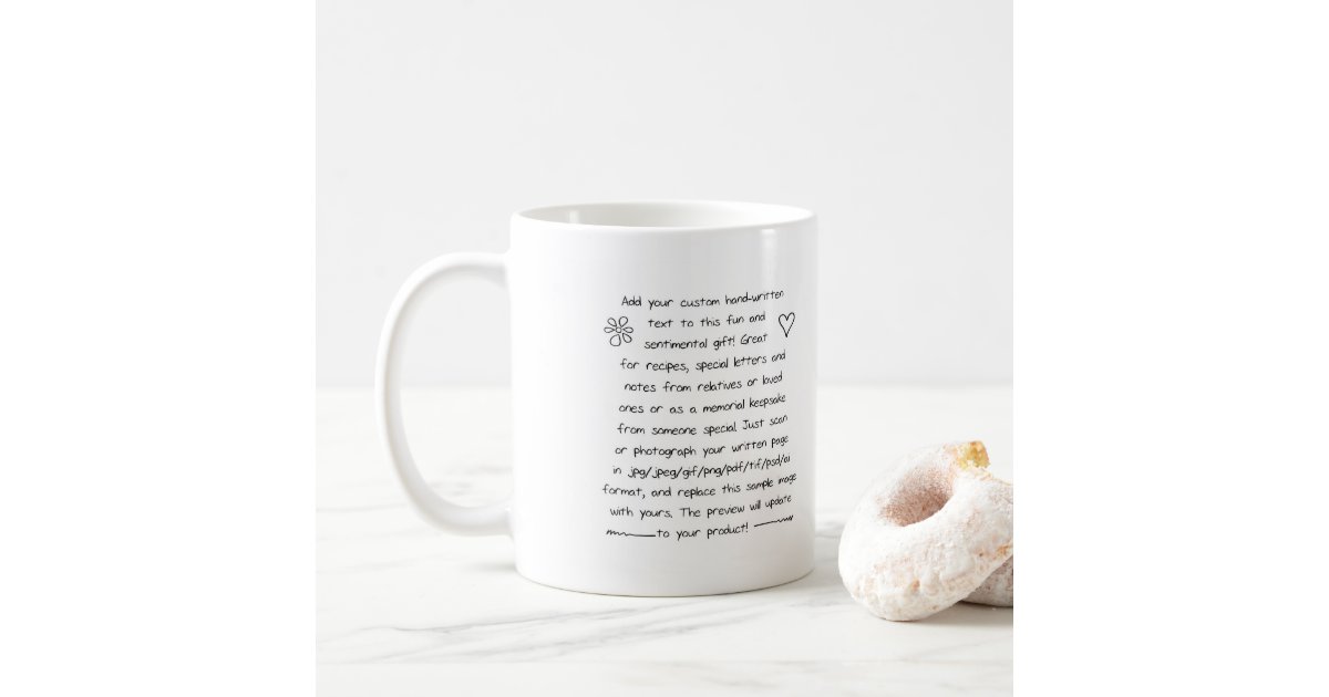 Custom Handwriting Coffee Mug | Zazzle