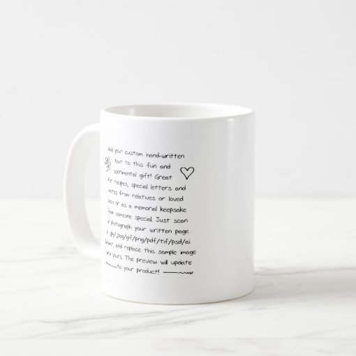 Custom Handwriting Coffee Mug | Zazzle