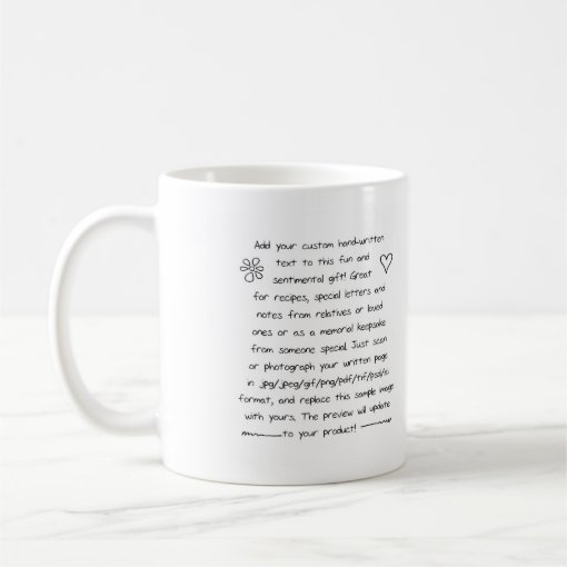 Custom Handwriting Coffee Mug | Zazzle
