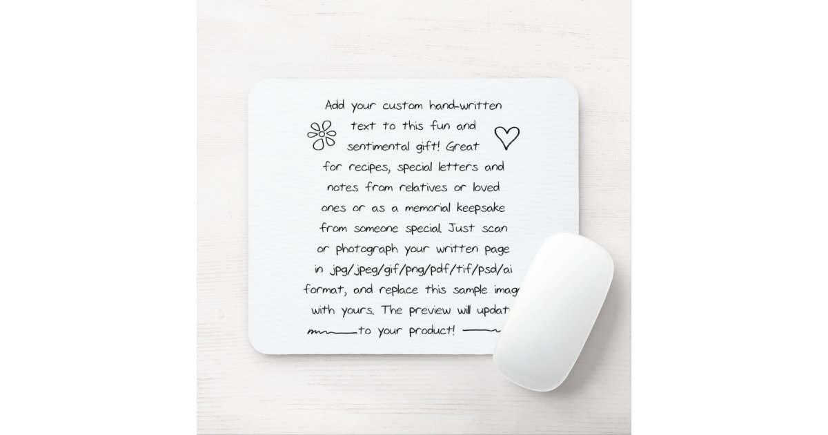Custom Handwriting Mouse Pad | Zazzle