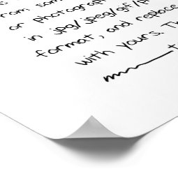 Custom Handwriting Poster | Zazzle