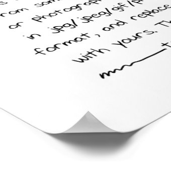 Custom Handwriting Poster | Zazzle