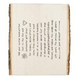 Custom Handwriting Wood Panel | Zazzle