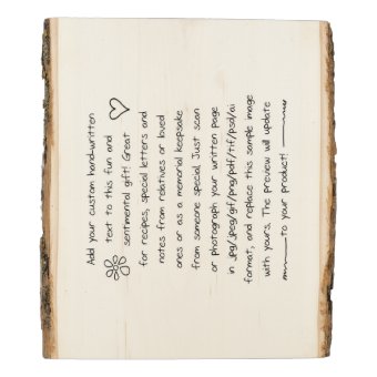 Custom Handwriting Wood Panel | Zazzle