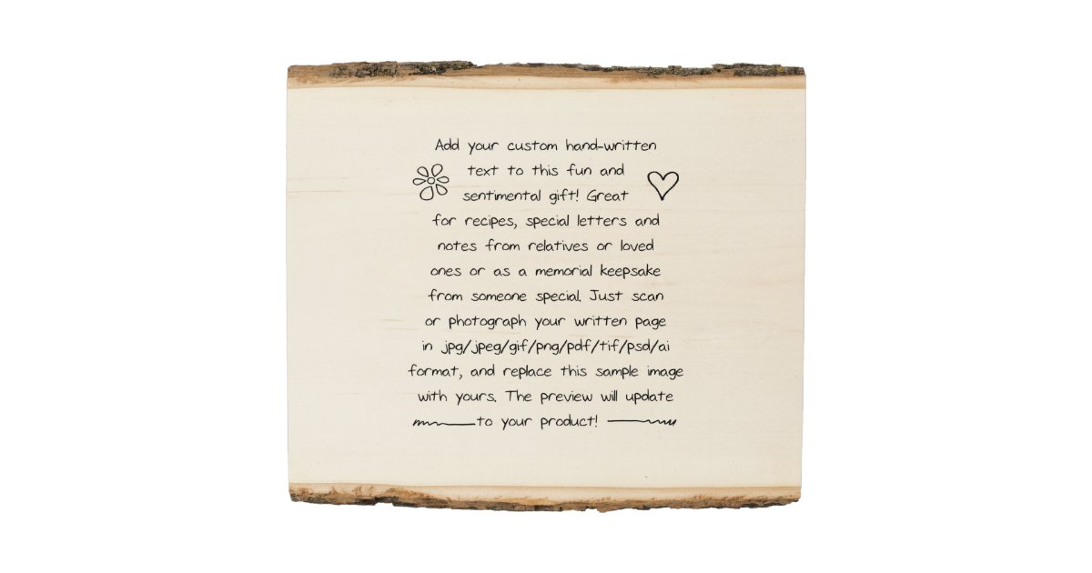 Custom Handwriting Wood Panel | Zazzle