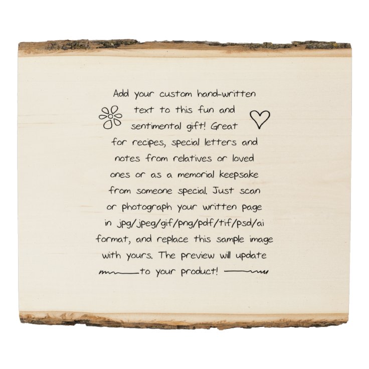 Custom Handwriting Wood Panel | Zazzle