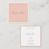 Custom Handwritten Script Modern Elegant Simple Square Business Card ...