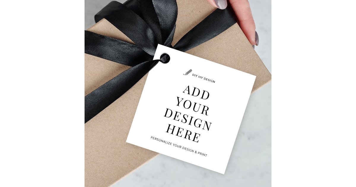 Custom Hang Tag Printing 2x2" Favor Gift Tags | Zazzle