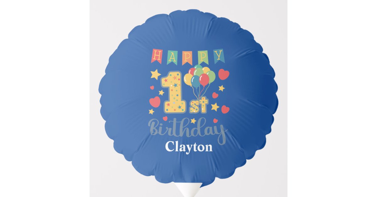 Custom Happy 1st Birthday Balloon | Zazzle