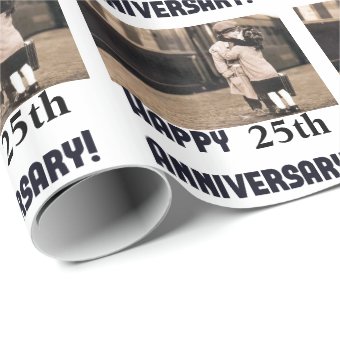 Custom Happy Anniversary Wrapping Paper | Zazzle