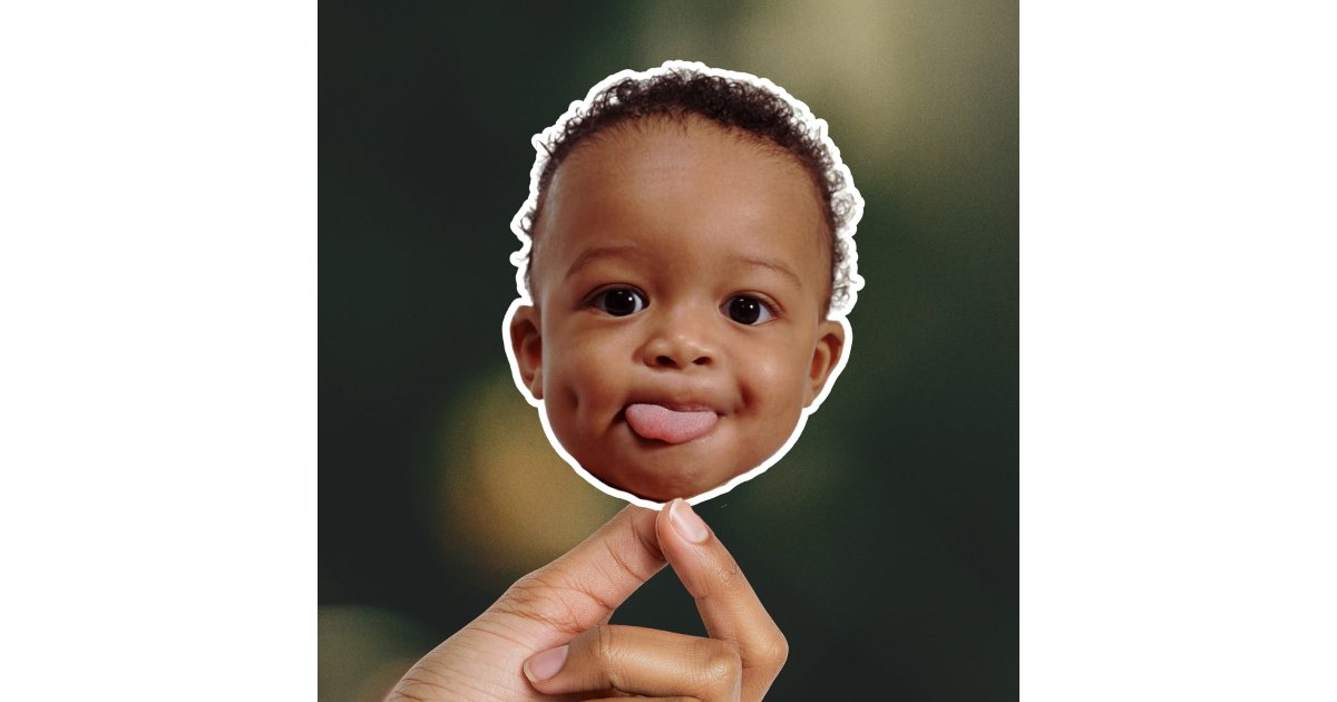 Custom Happy Baby Face Meme Photo Personalized Sticker | Zazzle