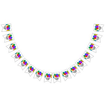 Custom Happy Birthday balloon party bunting banner | Zazzle