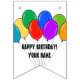 Custom Happy Birthday balloon party bunting banner | Zazzle